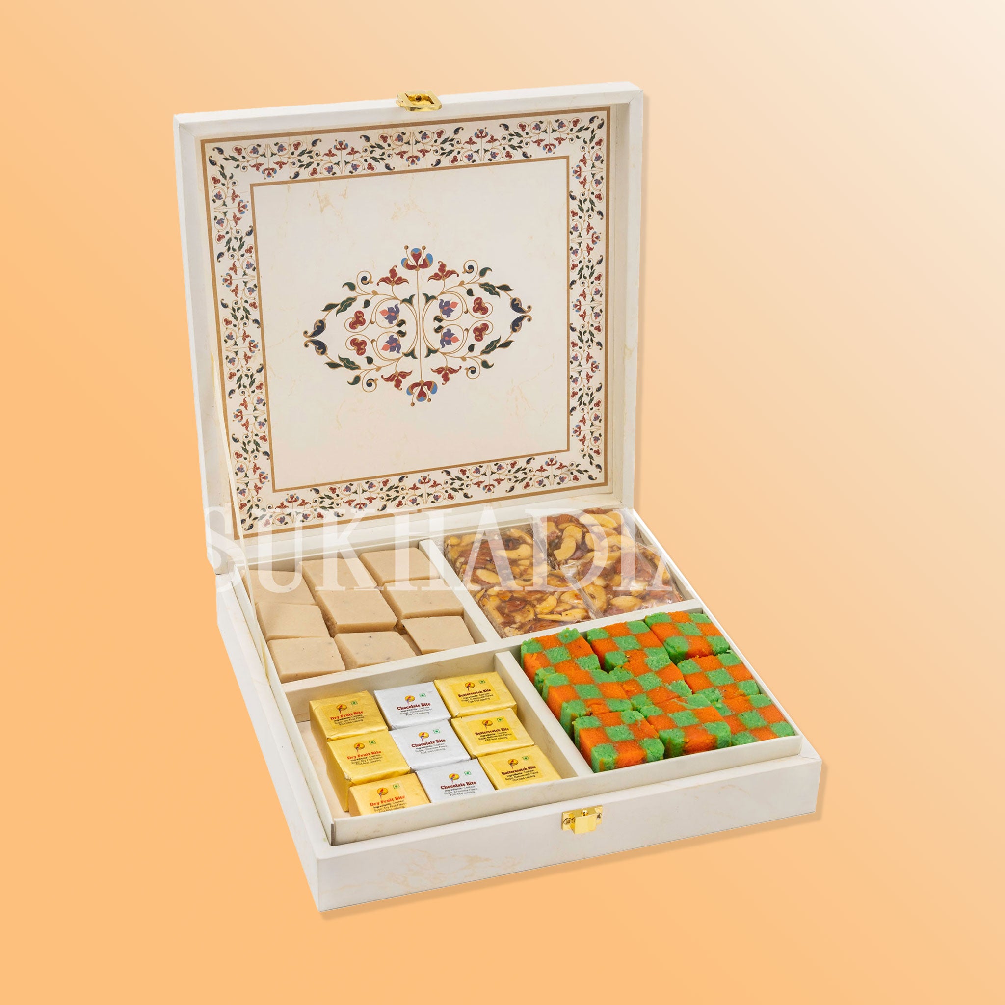 Taj White Small Combo - Luxury Gift Assortments – Sukhadia's