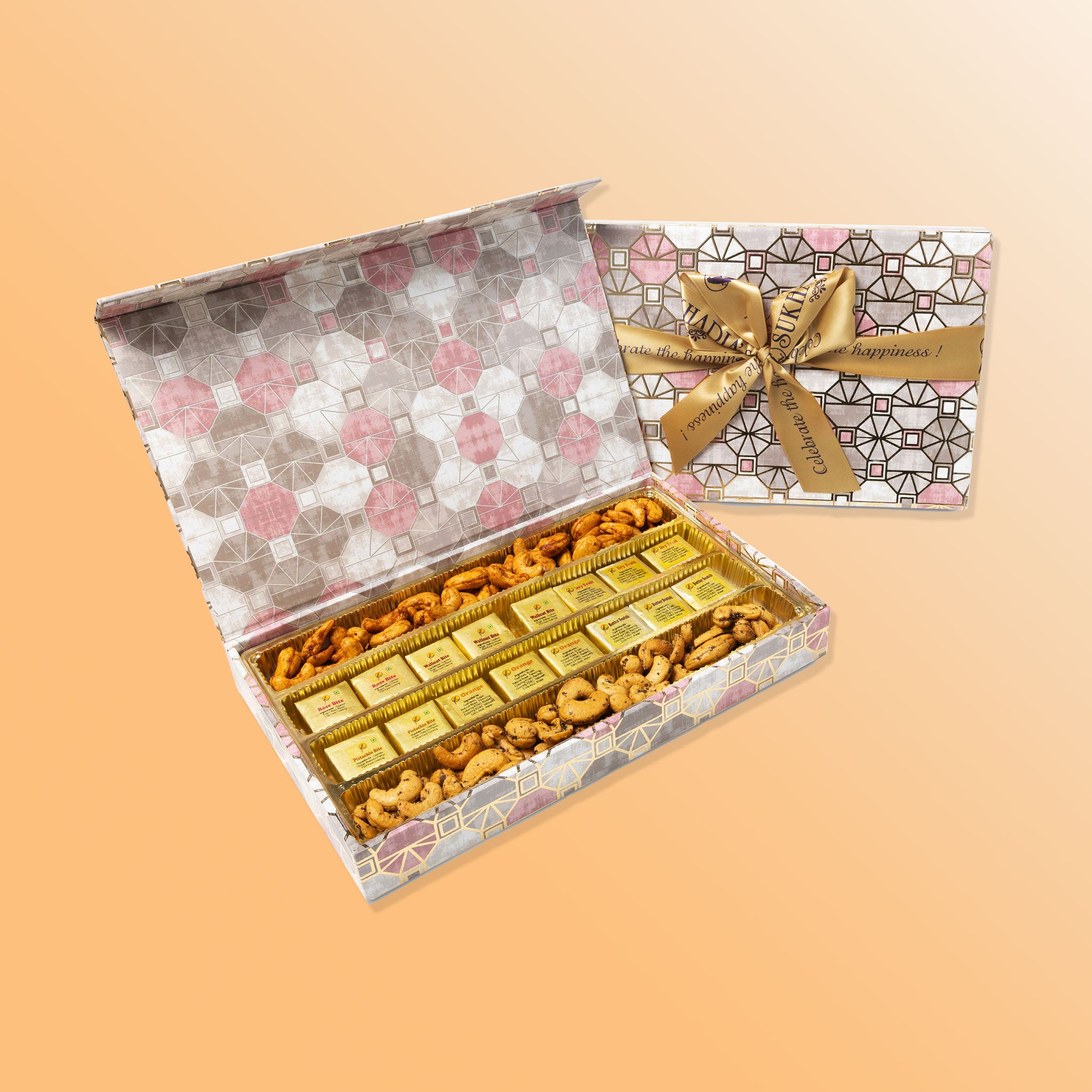 Pink Marble Nuts & Bites Combo - Luxury Gift Assortments – Sukhadia's